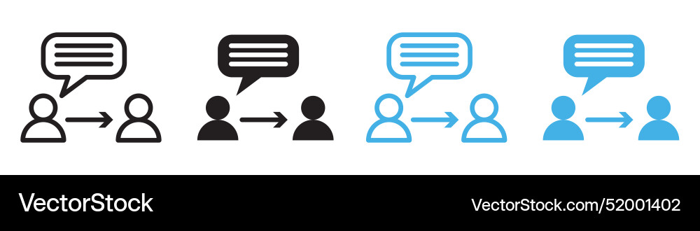 Persuasion icon line art Royalty Free Vector Image