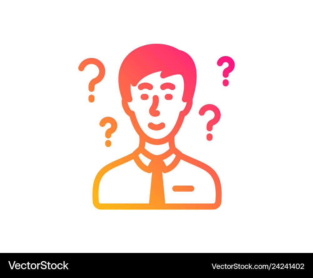 Question mark icon support consultant sign Vector Image