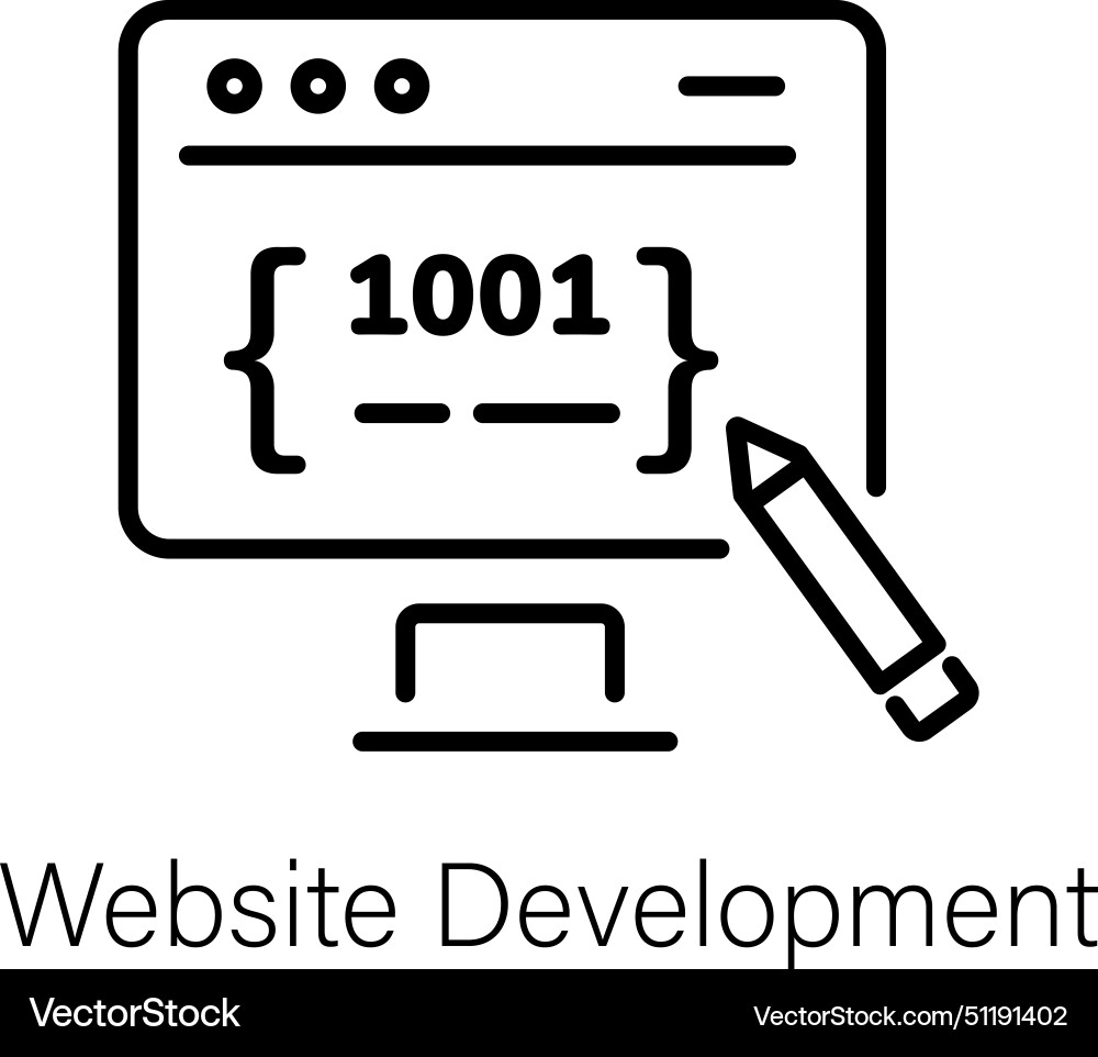 Website development Royalty Free Vector Image - VectorStock