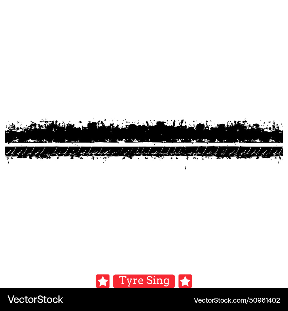 Wheel tread patterns set vehicle tyre trace Vector Image