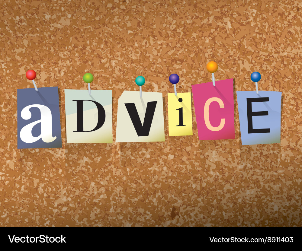 Advice concept Royalty Free Vector Image - VectorStock