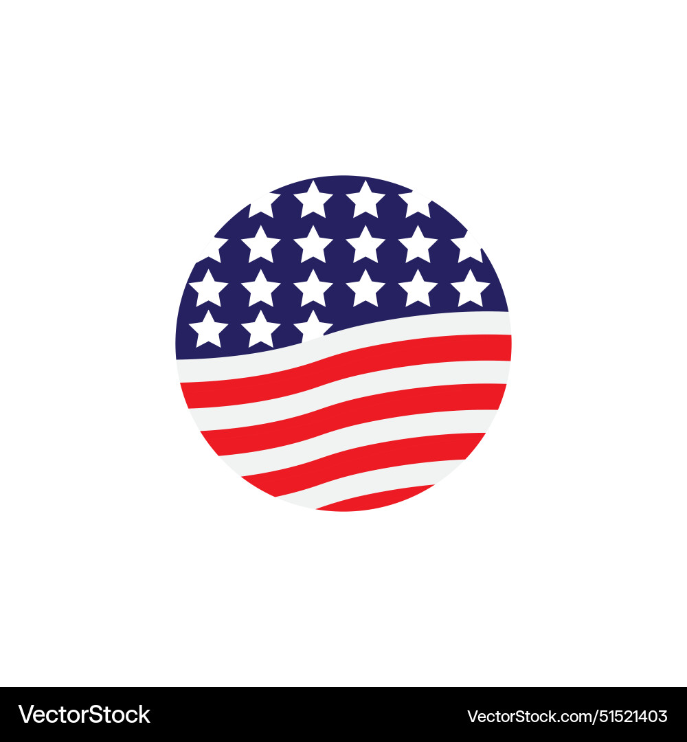 American flag icon Royalty Free Vector Image - VectorStock