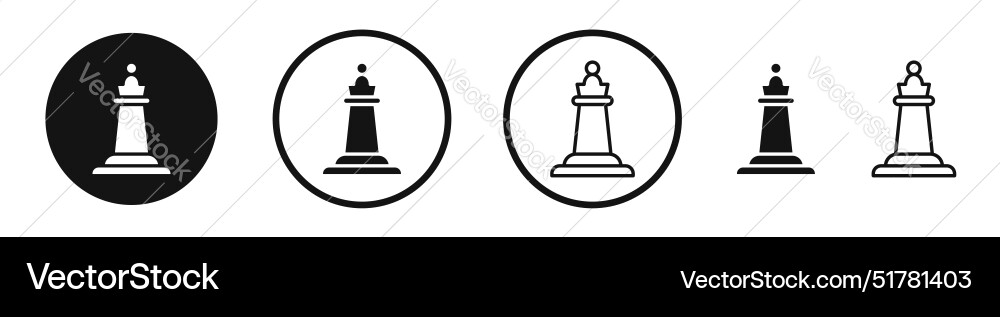 Chess queen icon set chess game crown piece Vector Image