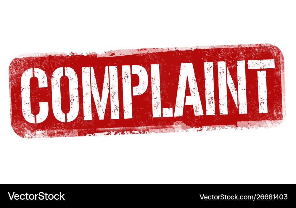 Complaint sign or stamp Royalty Free Vector Image