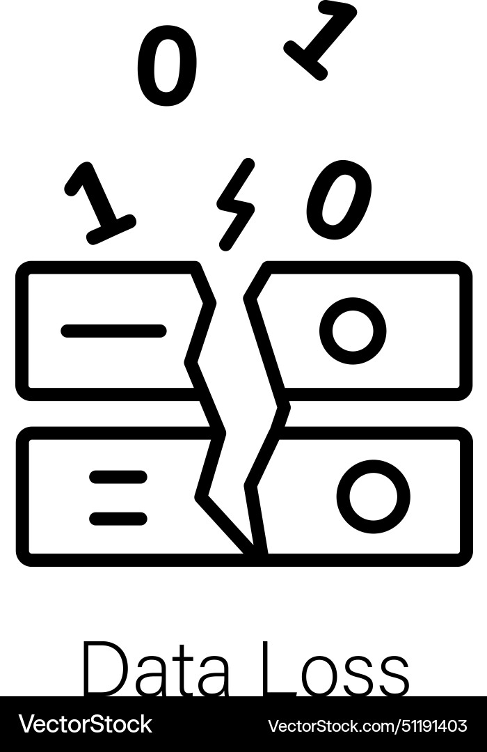 Data loss Royalty Free Vector Image - VectorStock