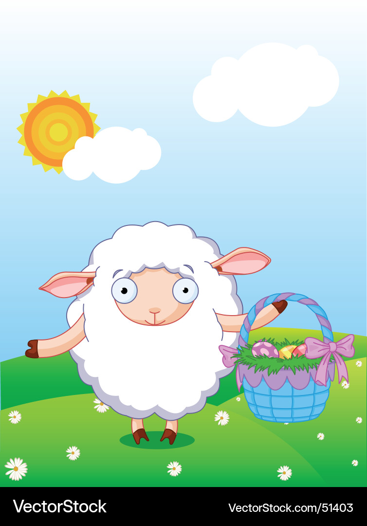 Easter lamb Royalty Free Vector Image - VectorStock