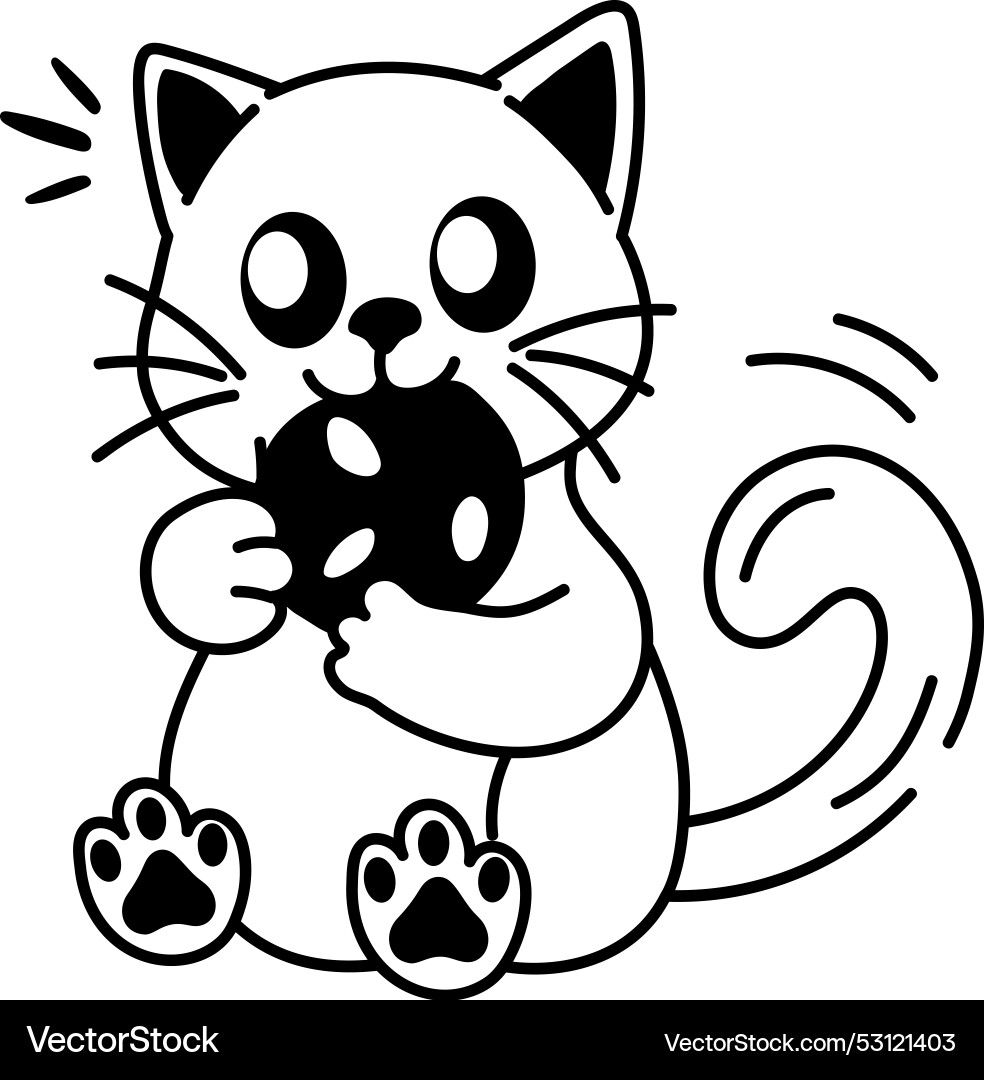 Eating cookie Royalty Free Vector Image - VectorStock