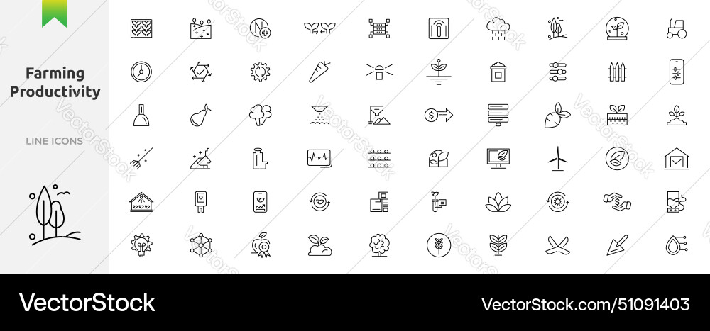 Farming productivity icons set agricultural Vector Image