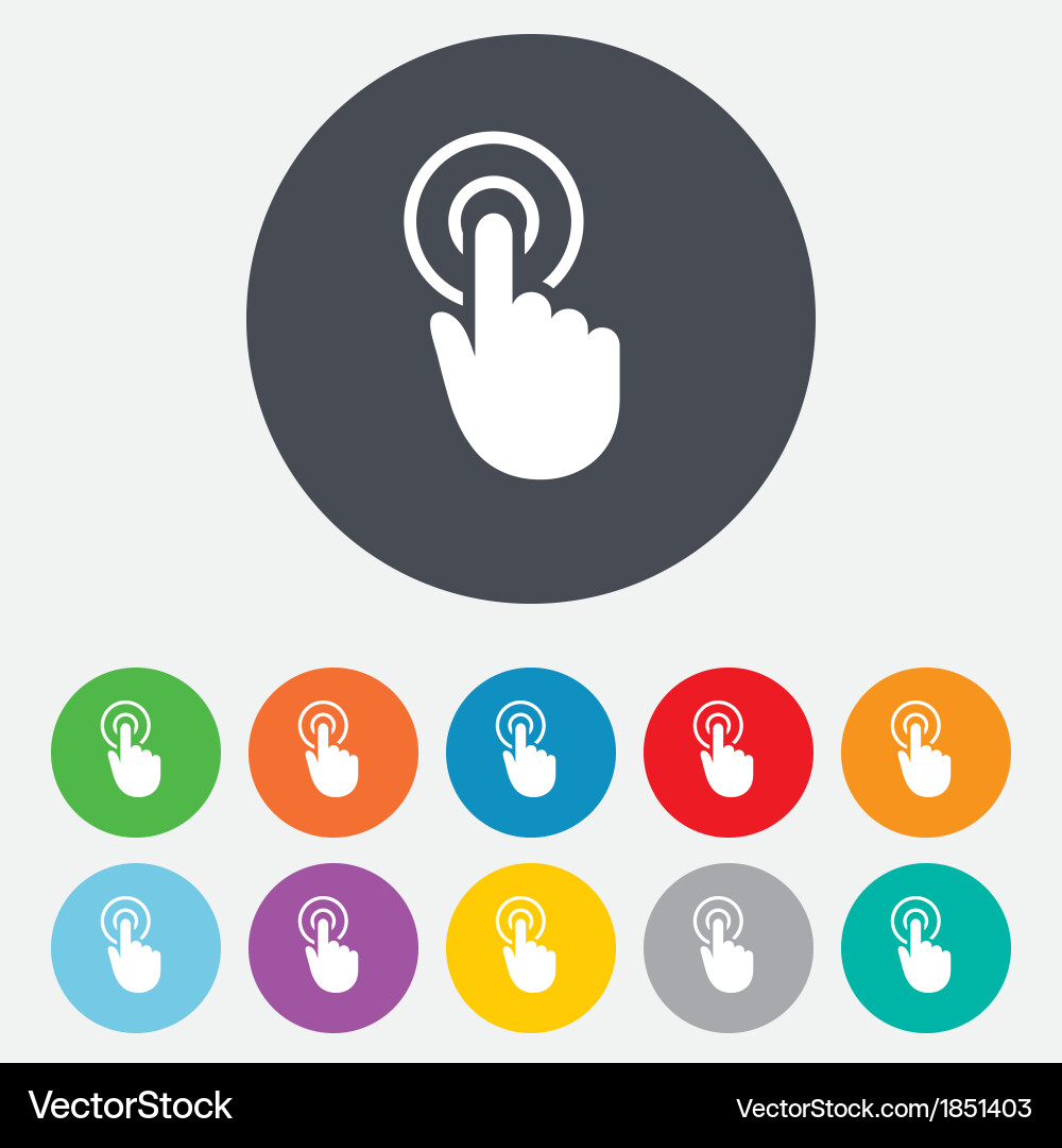 Hand cursor sign icon pointer symbol Royalty Free Vector