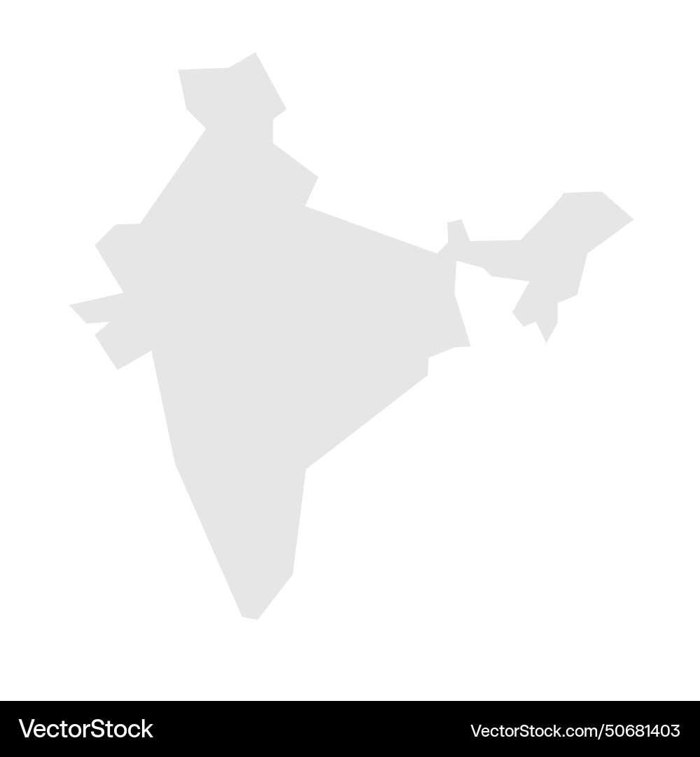 India simplified map Royalty Free Vector Image