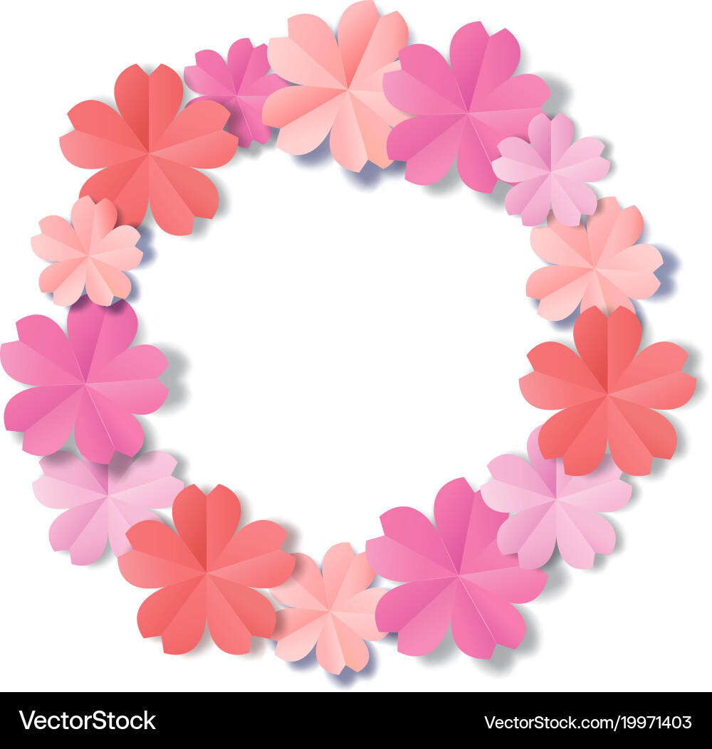 Paper flowers Royalty Free Vector Image - VectorStock