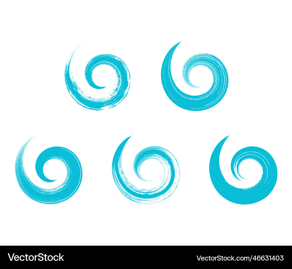 Spiral Element Collection Royalty Free Vector Image