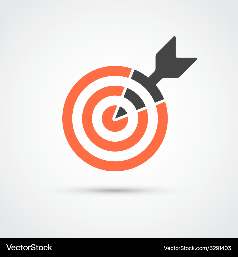 Target icon for business or sport Royalty Free Vector Image
