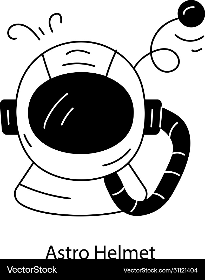 Astro helmet Royalty Free Vector Image - VectorStock