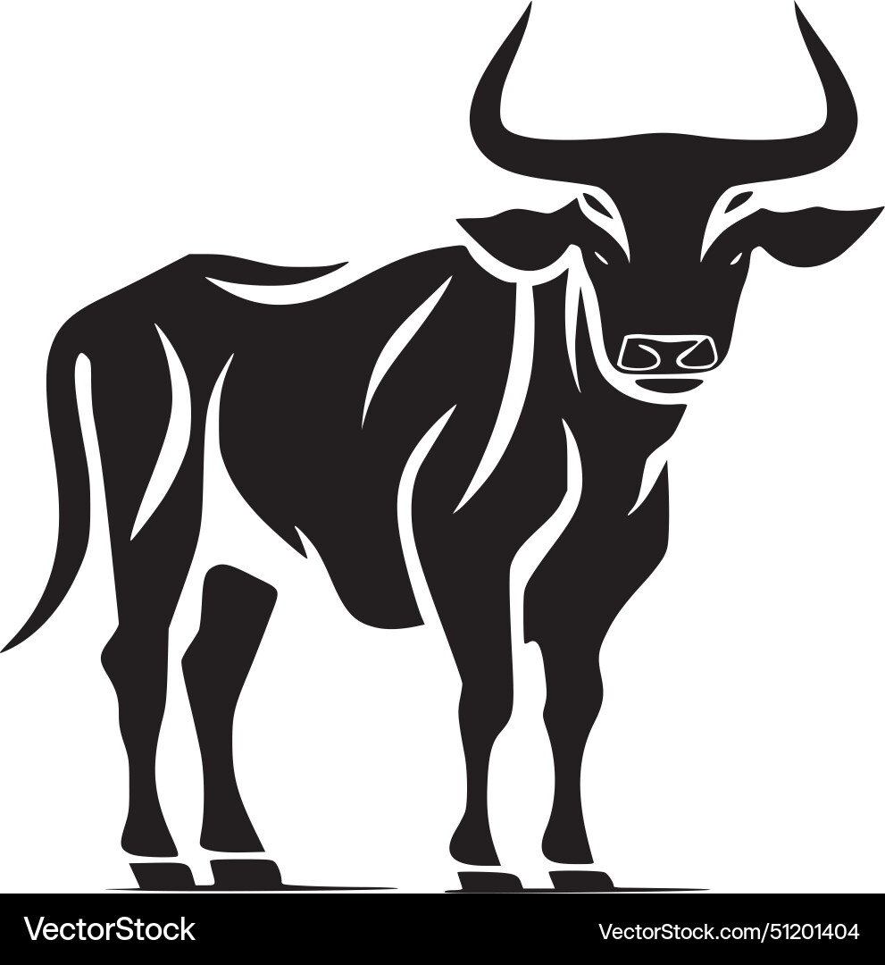 Bull - minimalist and simple silhouette Royalty Free Vector