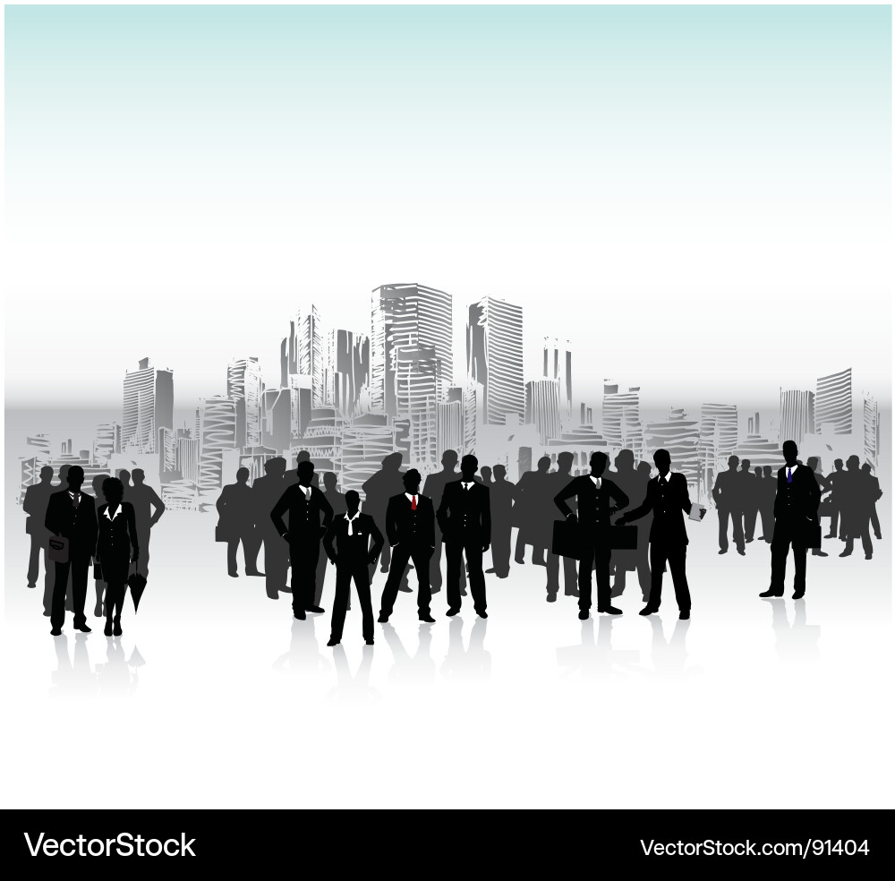 City Business Crowd Royalty Free Vector Image - VectorStock