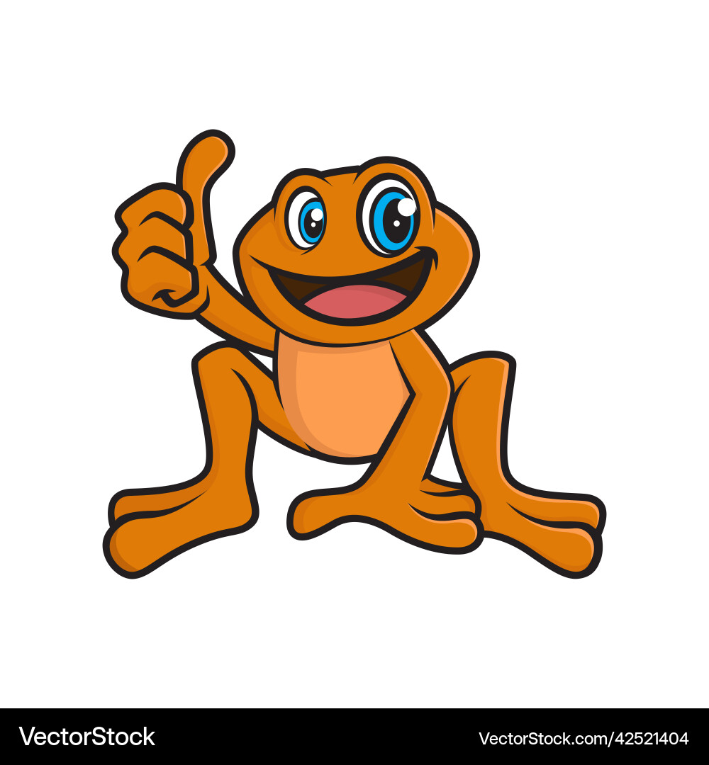 Cute orange frog design Royalty Free Vector Image