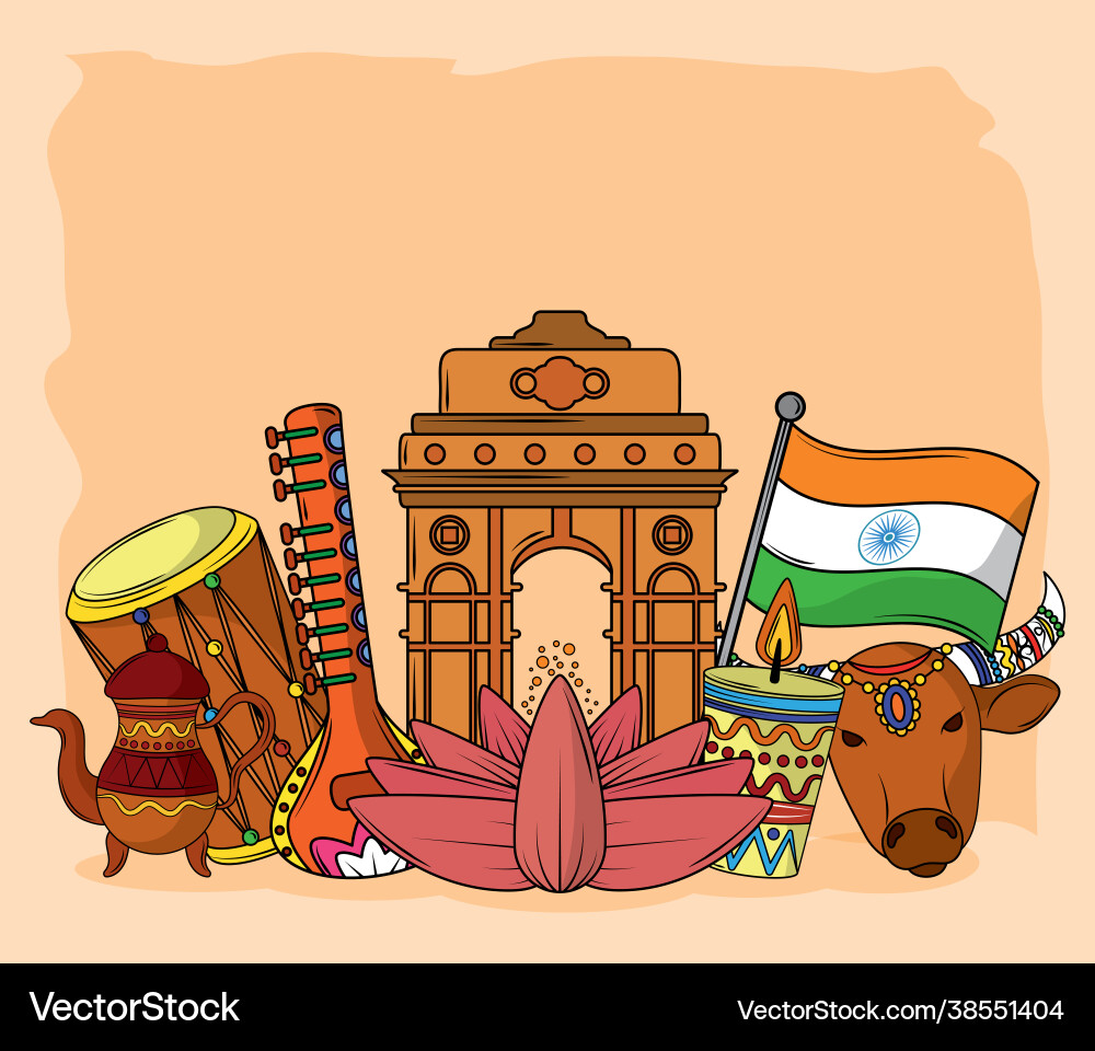 Indian culture concept Royalty Free Vector Image