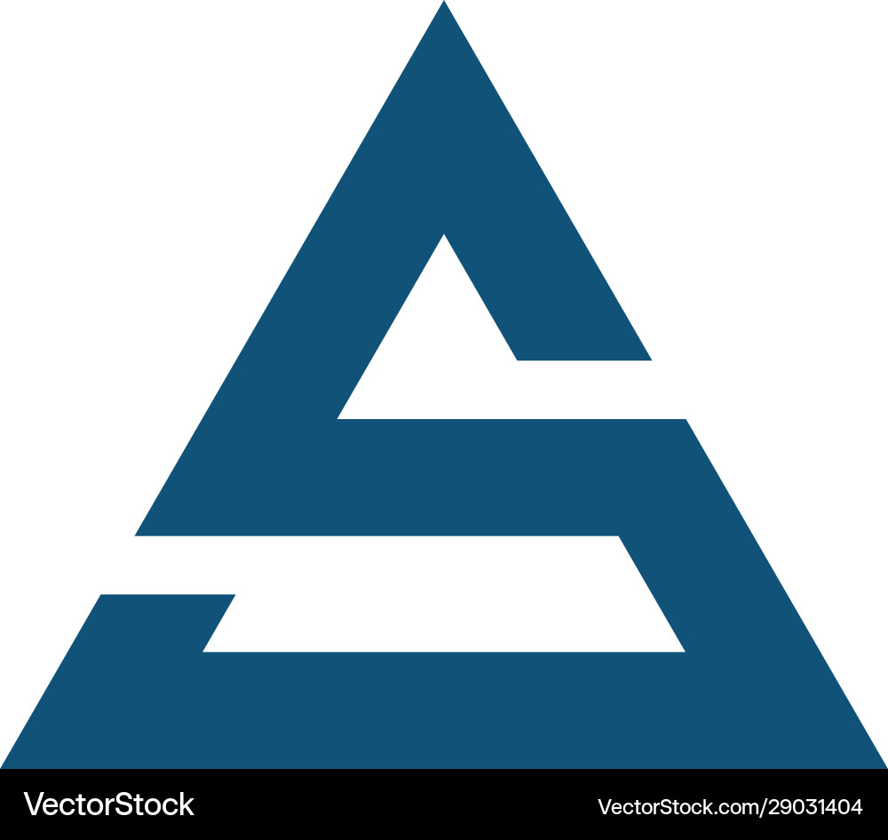 Initial s triangle logo Royalty Free Vector Image