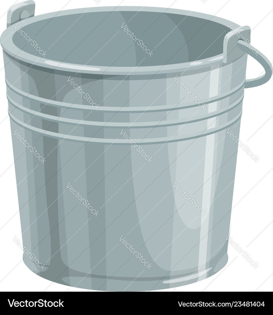 Metal bucket Royalty Free Vector Image - VectorStock