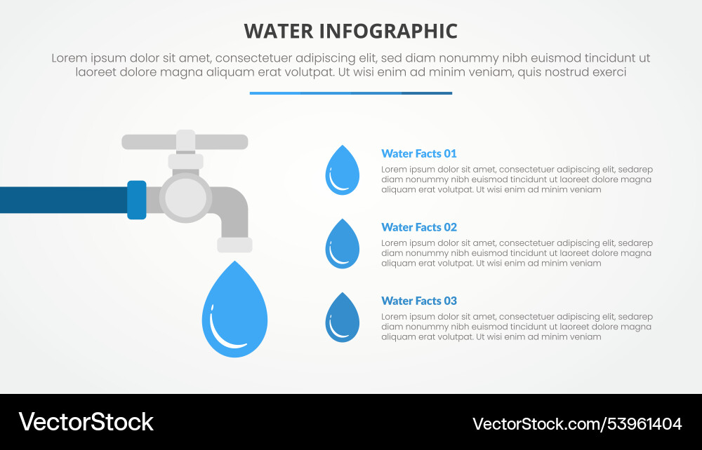 Water infographic theme concept for slide Vector Image