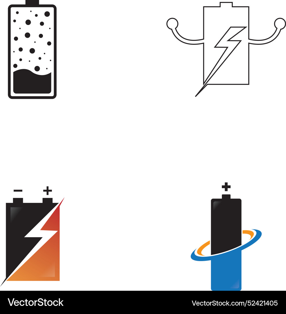 Battery icon set Royalty Free Vector Image - VectorStock