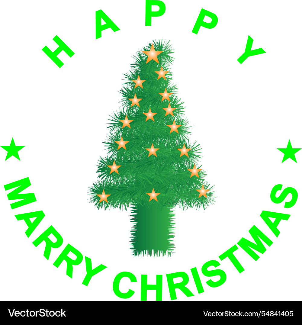 Christmas day tree Royalty Free Vector Image - VectorStock