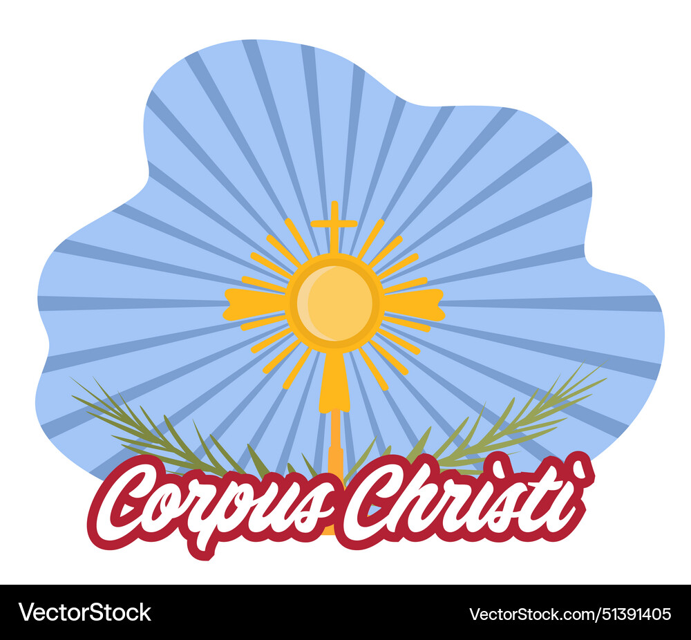Corpus christi catholic religious holiday Vector Image
