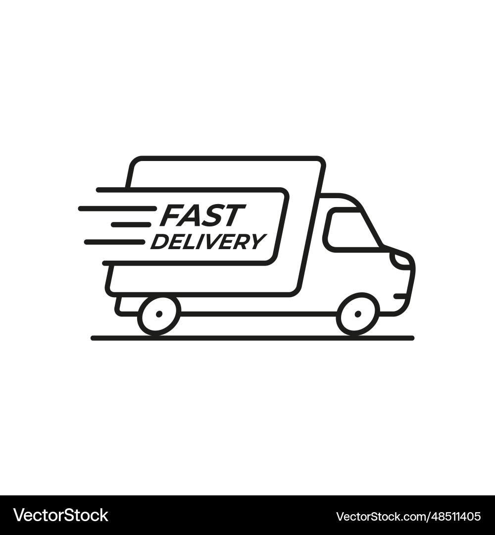 Fast shipping delivery truck icon Royalty Free Vector Image
