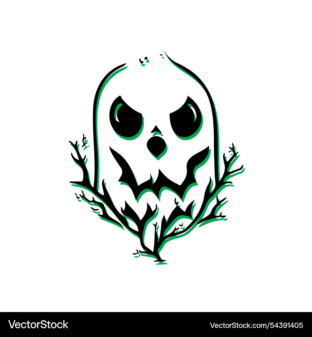 Ghost halloween concept of scary Royalty Free Vector Image