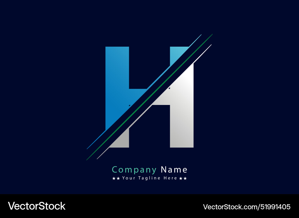 H letter logo design template Royalty Free Vector Image