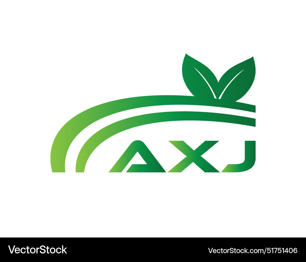 Axj letter logo design simple and modern Vector Image