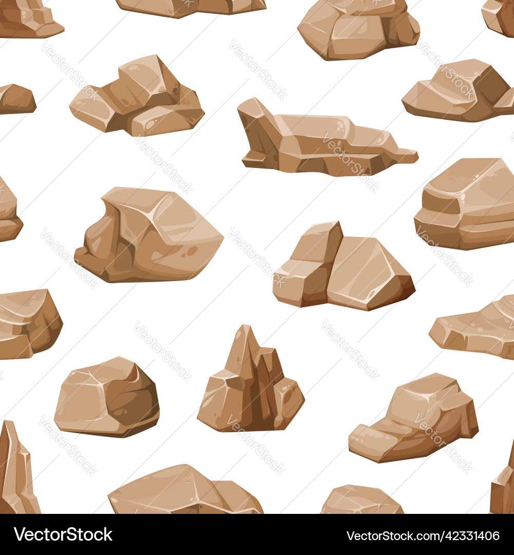 Brown Rock Stone Pattern Royalty Free Vector Image