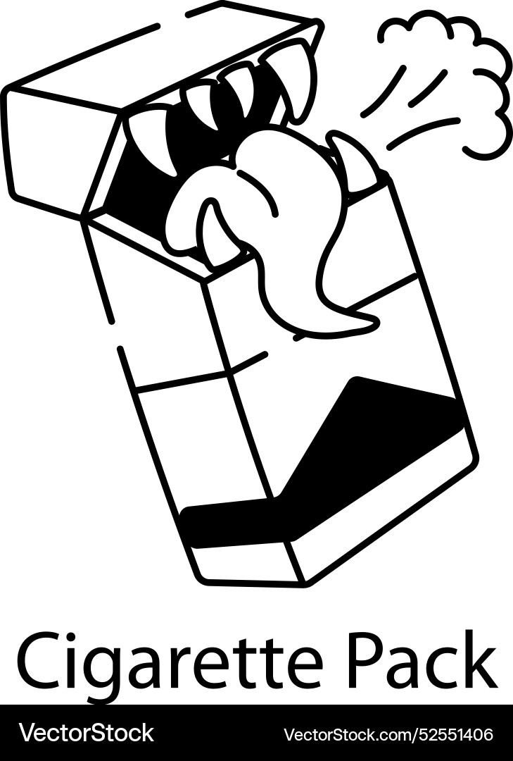 Cigarette pack Royalty Free Vector Image - VectorStock