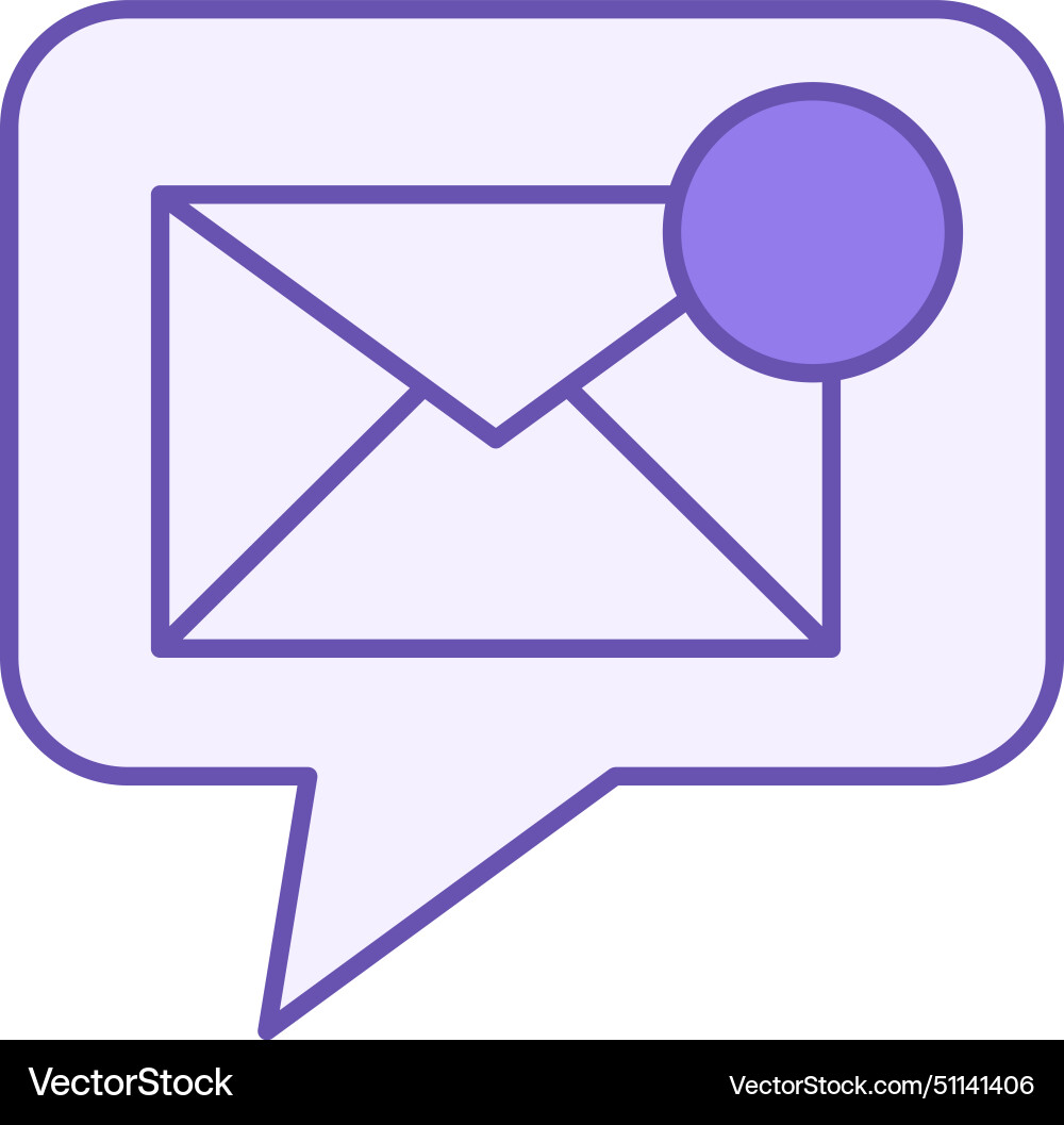 Colored new message icon email notification Vector Image