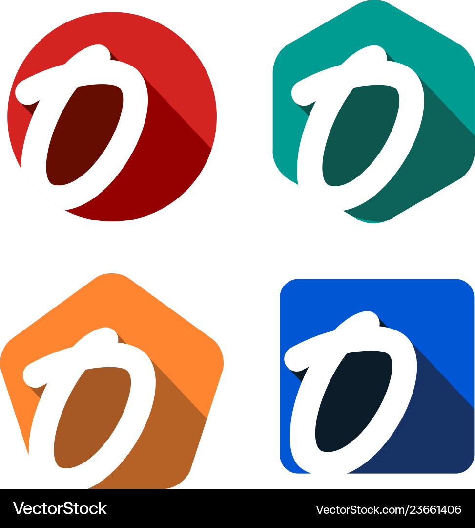 Creative handwritten white letter o inscribed Vector Image