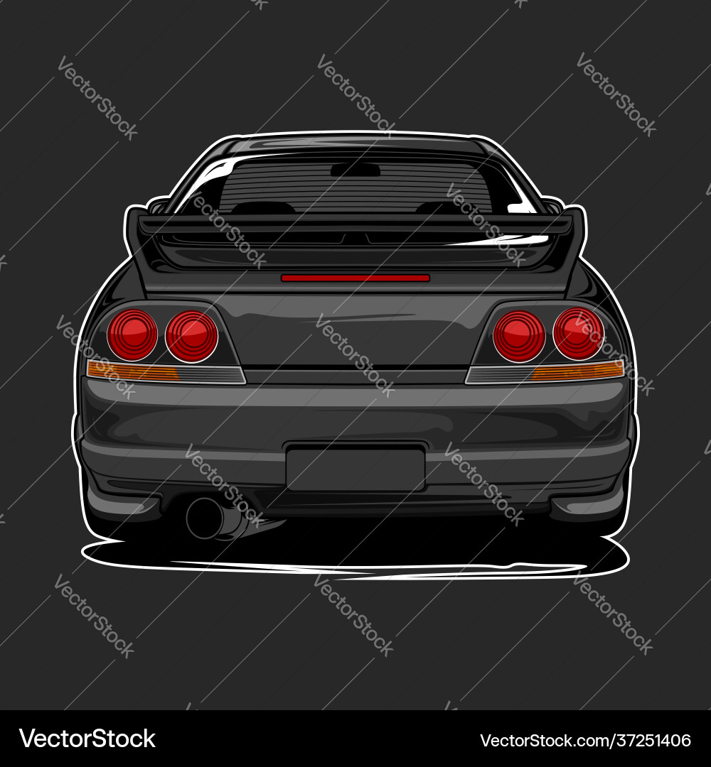 Dark grey car Royalty Free Vector Image - VectorStock