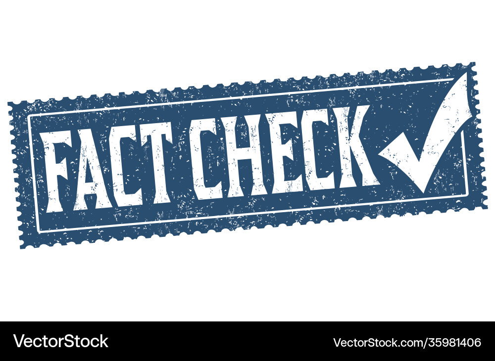 Fact check grung gummi stempel Lizenzfreies Vektorbild