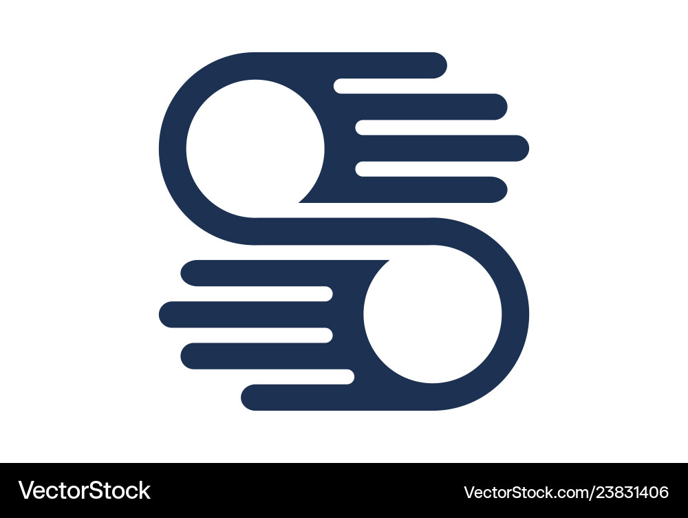 Fingers hand letter s logo icon Royalty Free Vector Image
