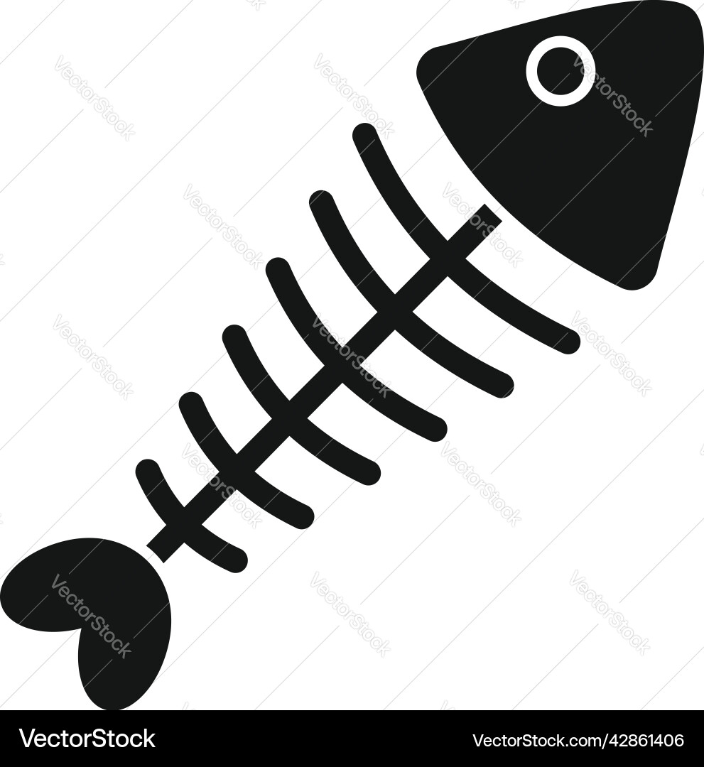 Fish Waste Icon - Food Trash Royalty Free Vector Image