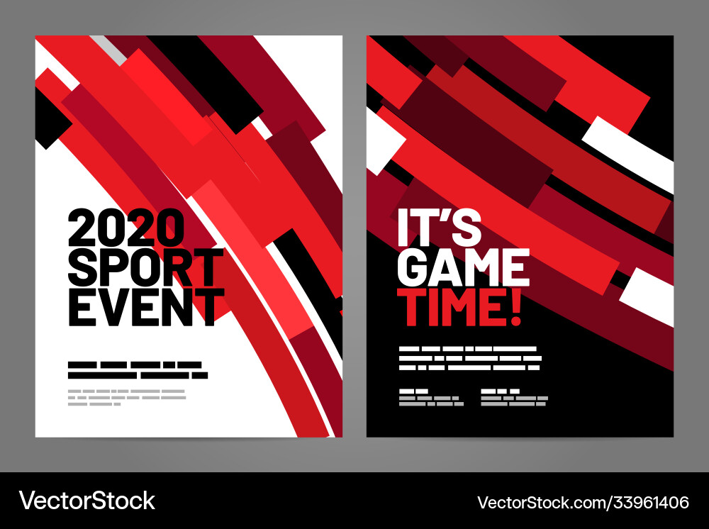 Layout poster template design for sport event Vector Image