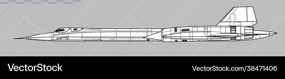 Lockheed sr-71 blackbird Royalty Free Vector Image