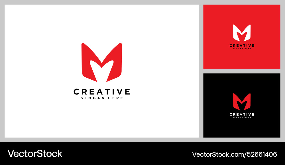 M letter design template Royalty Free Vector Image