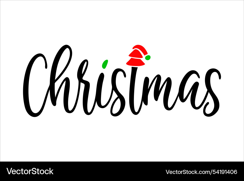 Merry christmas typography Royalty Free Vector Image