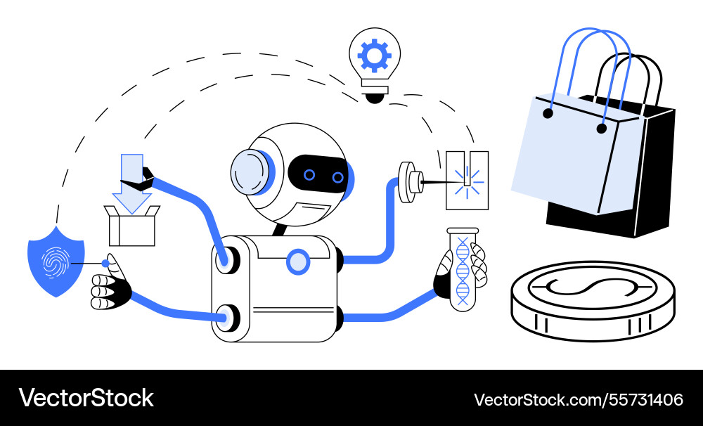Multi-tasking robot conducting scientific research