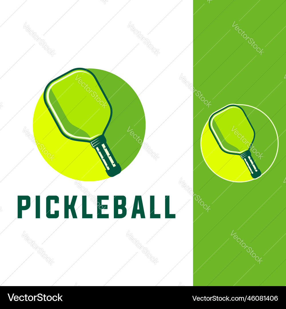 Pickle ball sport game graphic template Royalty Free Vector