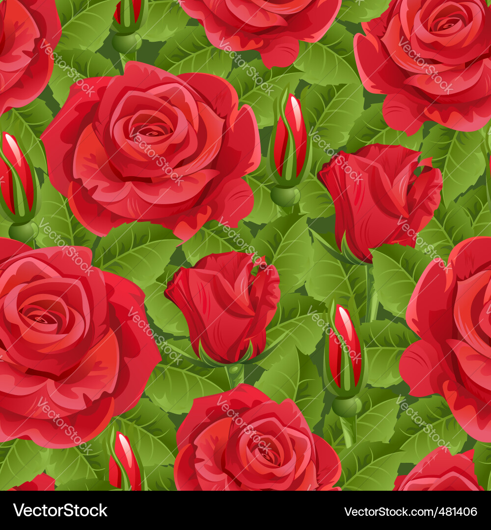 Rose pattern Royalty Free Vector Image - VectorStock