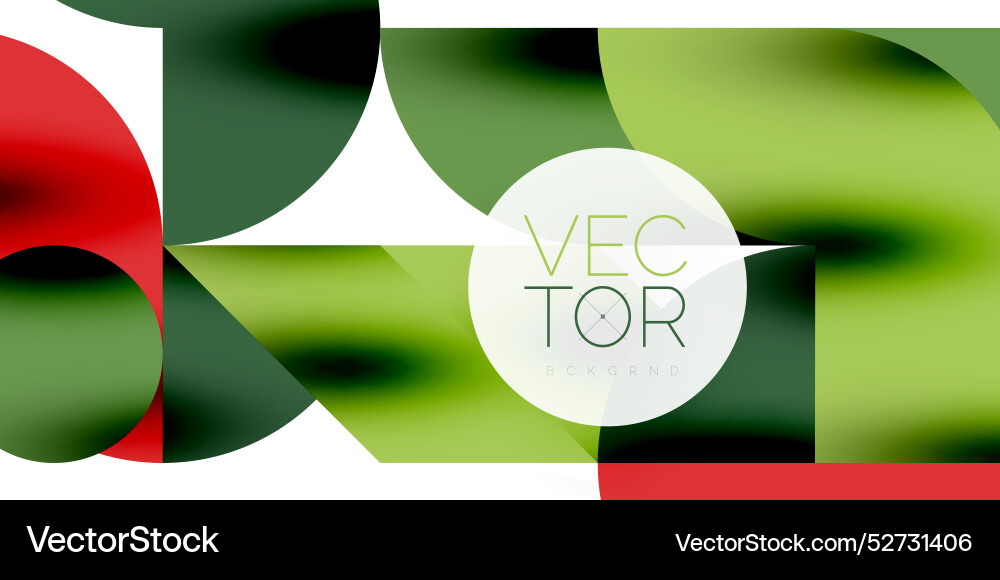 Tech minimal circular shapes geometric art Vector Image