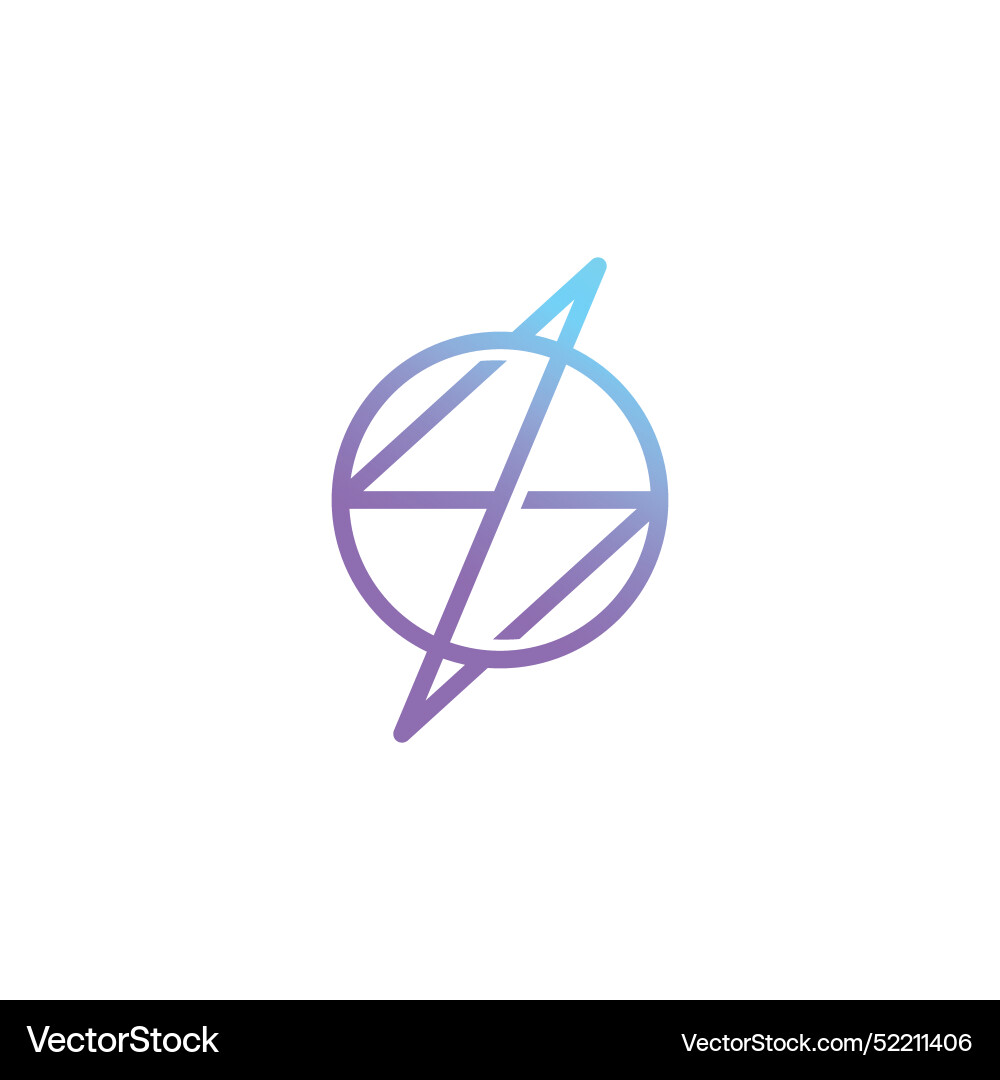 Thunder line logo thunder icon Royalty Free Vector Image
