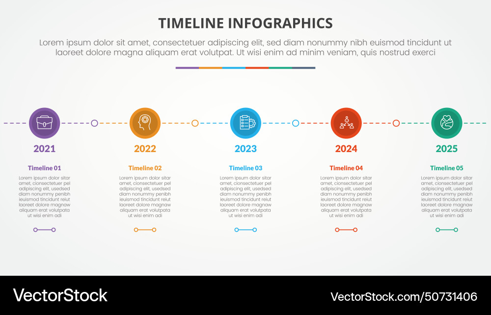 Timeline milestone infographic concept with small Vector Image